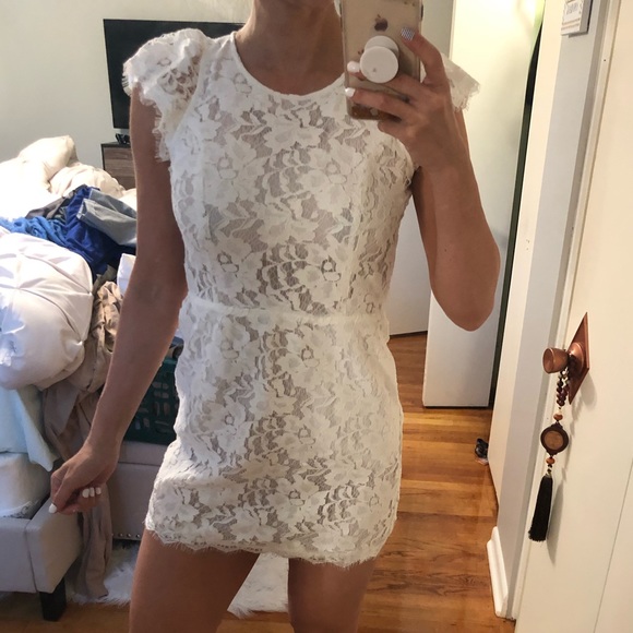 Dresses | Nwot White Lace Mini Dress | Poshmark